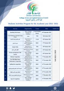 Student Activities Caas